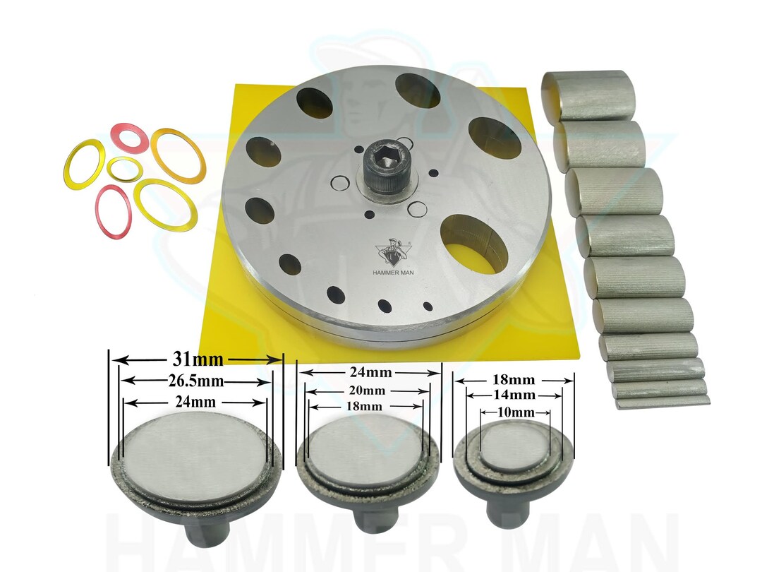 Disc Cutter Oval 5mm to 31mm Set of 10 With Center Finding Punches 6 ...