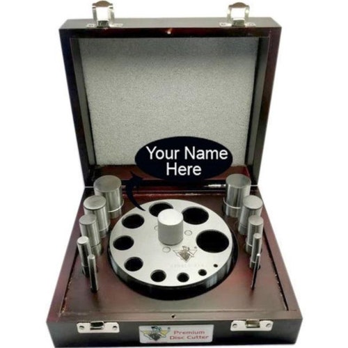 Disc Cutter Set of 10 With Wooden Case / Disk Cutter With 10 - Etsy