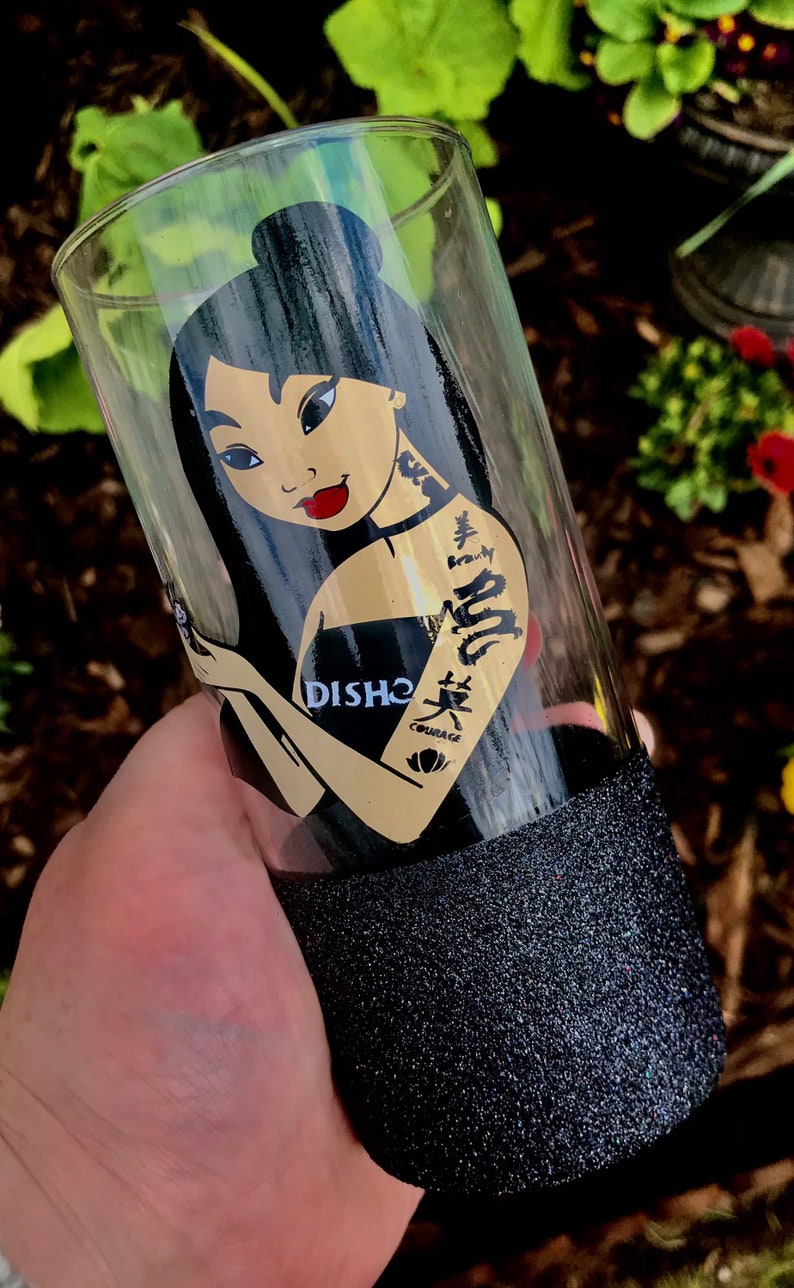 Punk Rock Princess Glitter Tumbler Glasses Gothic Style | Etsy UK
