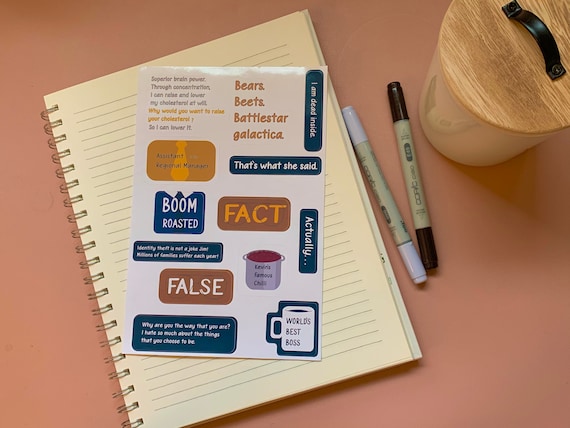 The Office Sticker Pack Sheet The Office TV Show Sticker | Etsy