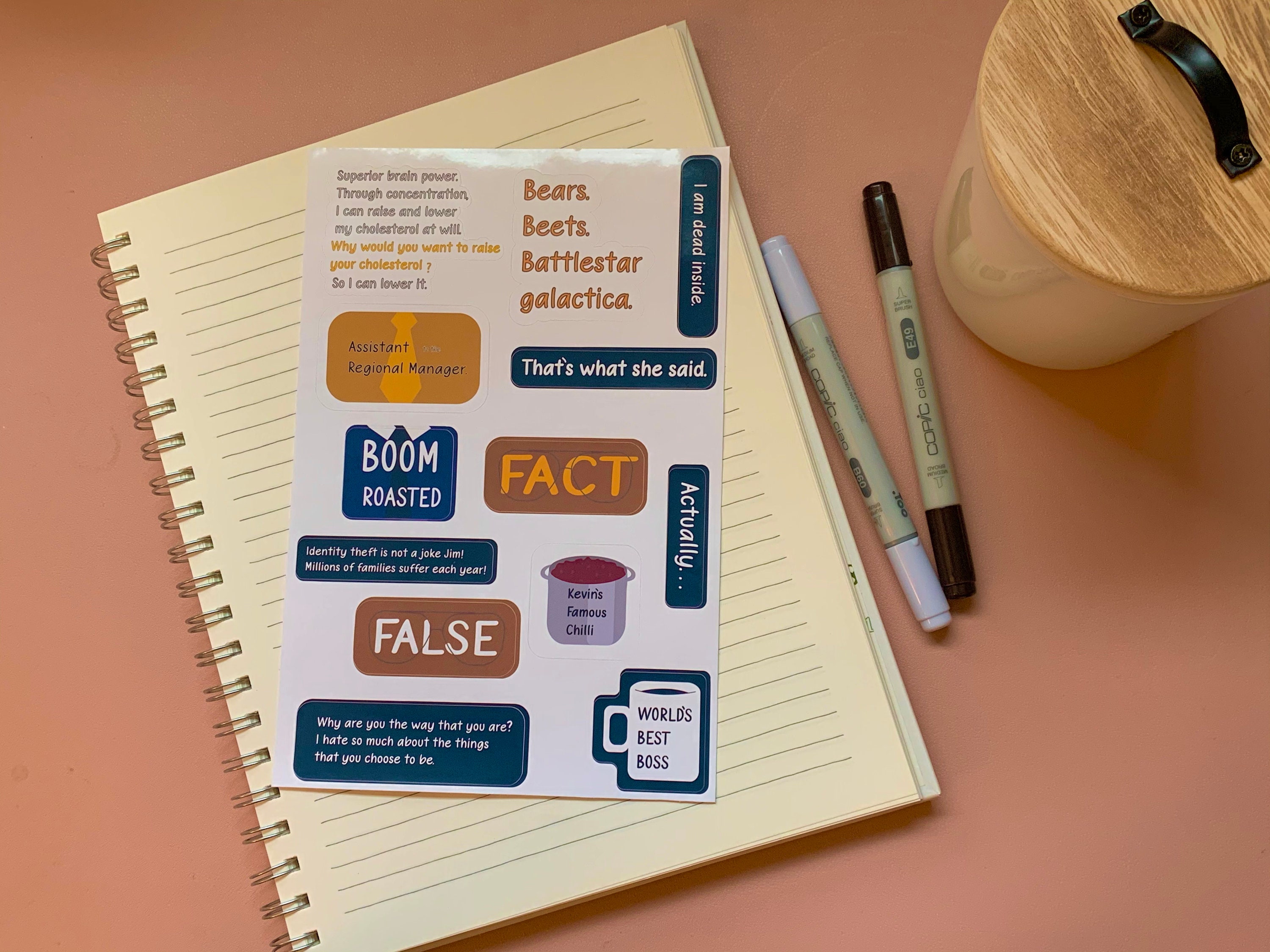 The Office Sticker Pack Sheet the Office TV Show Sticker Best Friends ...