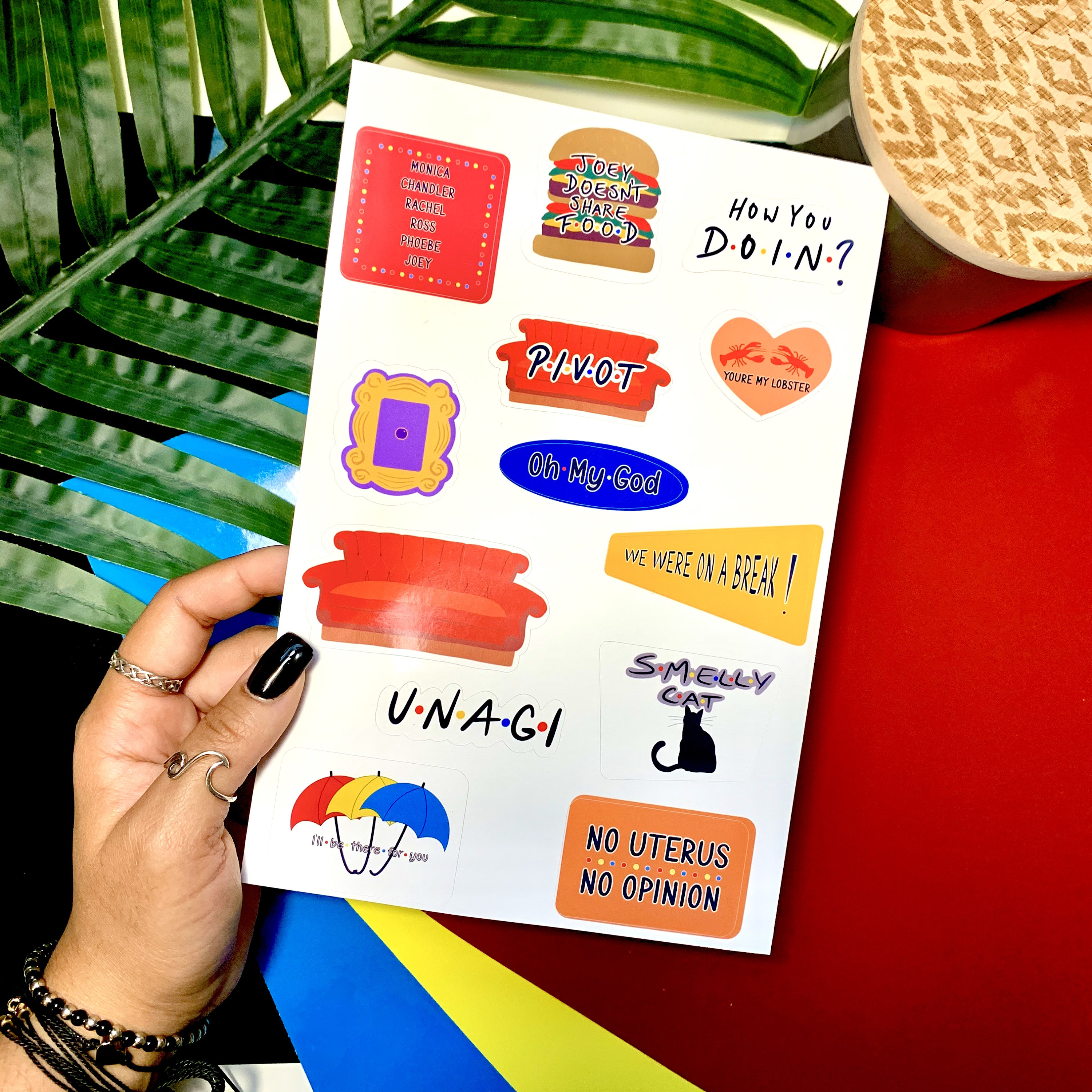 Friends Stickers Pack Sheet Friends TV Show Sticker Best Friends Gift ...