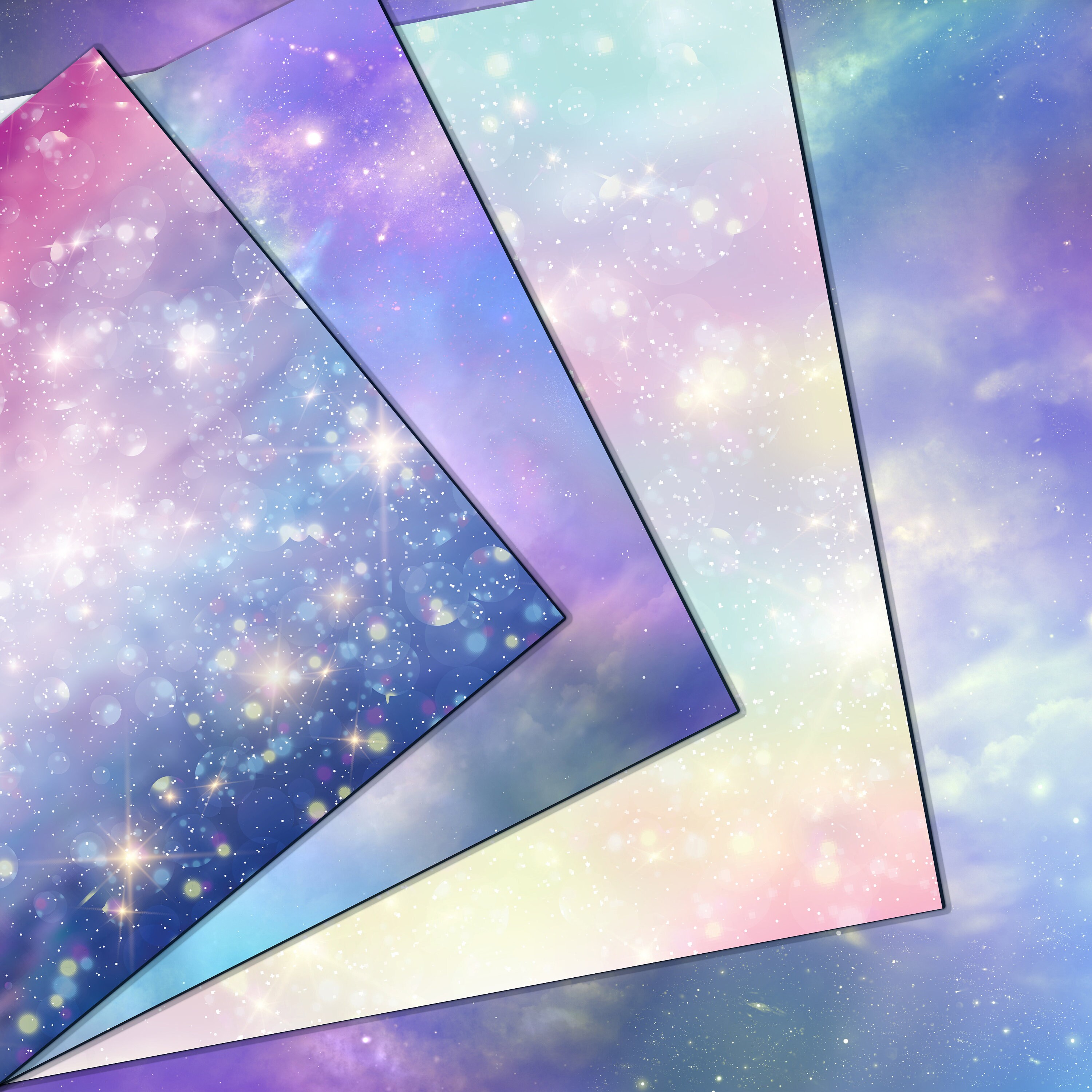 18 Pastel Sky and Clouds Digital Paper, Galaxy Background Textures ...