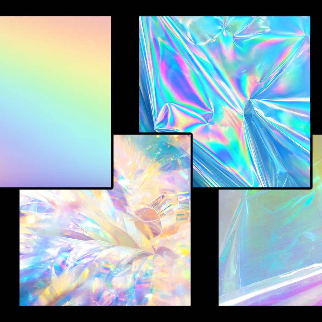 Holographic Texture Digital Paper, Holographic Textures Digital ...