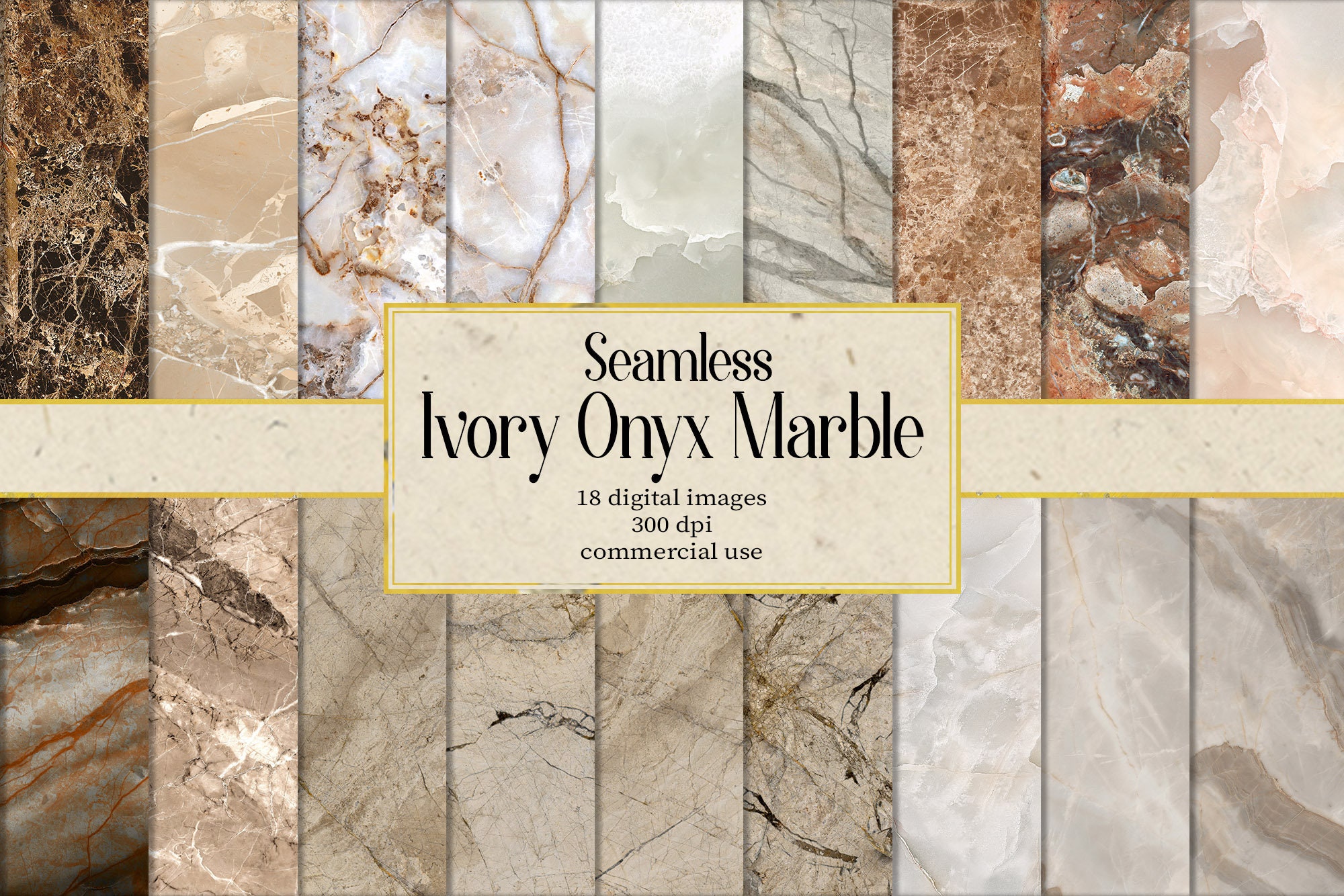 Seamless Ivory Onyx Marble Digital Paper, Marble Background Textures ...