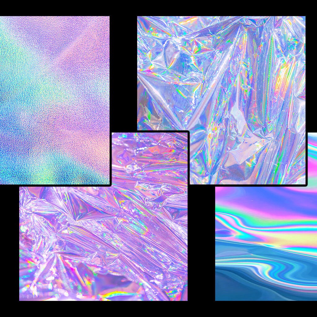 Holographic Texture Digital Paper, Holographic Background Textures ...