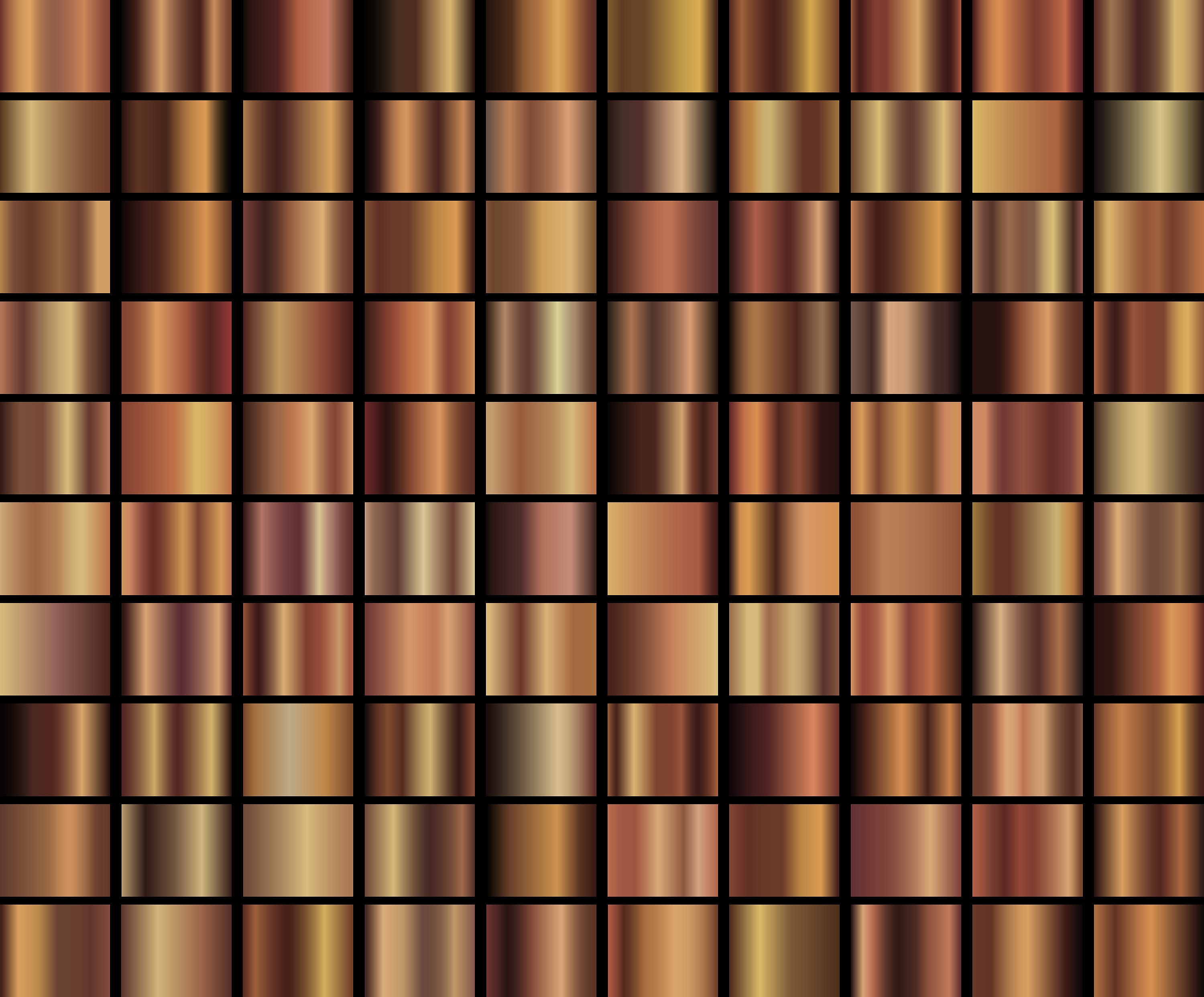 100 Pack Bronze Metal Gradients Holographic Bronze Foil Texture Wedding ...