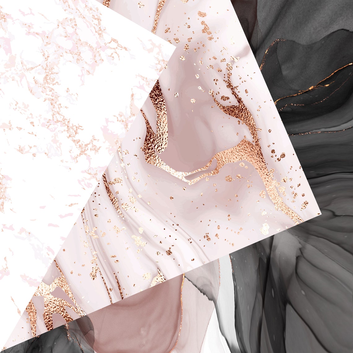 Seamless Rose Gold Marble Digital Paper Marble Background - Etsy
