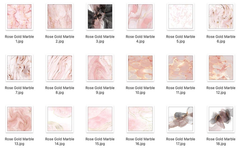 Seamless Rose Gold Marble Digital Paper, Marble Background Textures ...