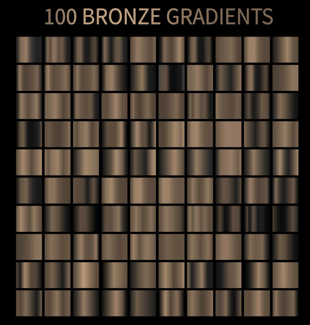 100 Pack Bronze Metal Gradients Holographic Bronze Foil Texture Wedding ...