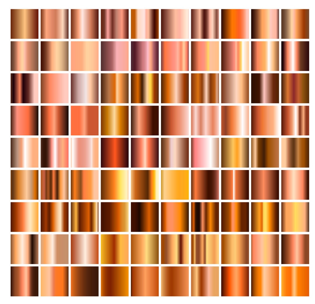 90 Pack Bronze Metal Gradients Holographic Bronze Foil Texture Wedding ...