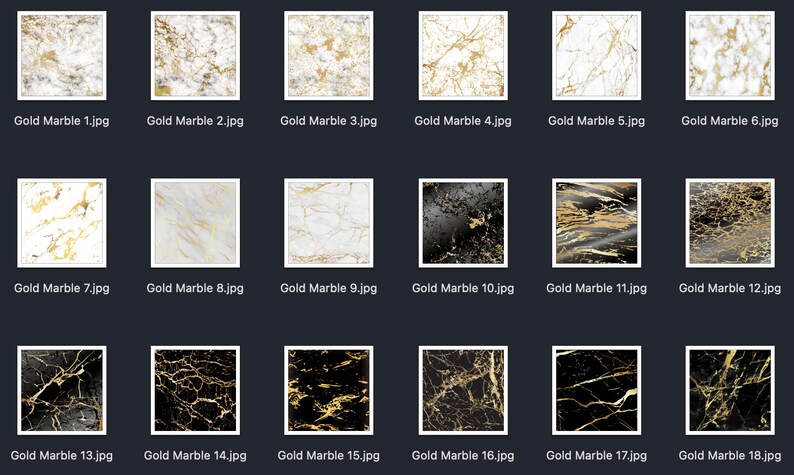 Seamless Gold Marble Digital Paper, Marble Background Textures Black ...