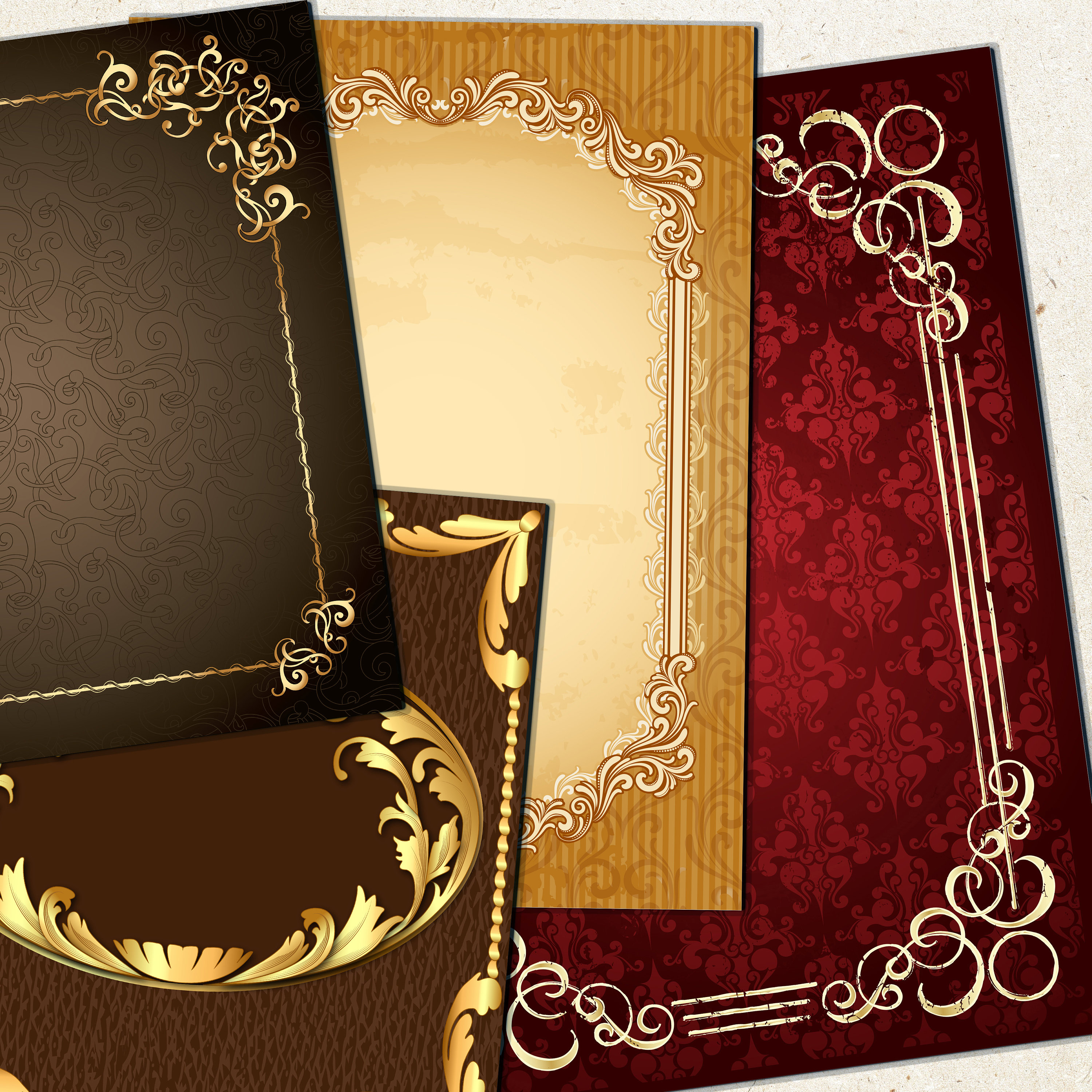 16 Gilded Book Covers Gold Digital Paper Ornamental Book - Etsy Canada
