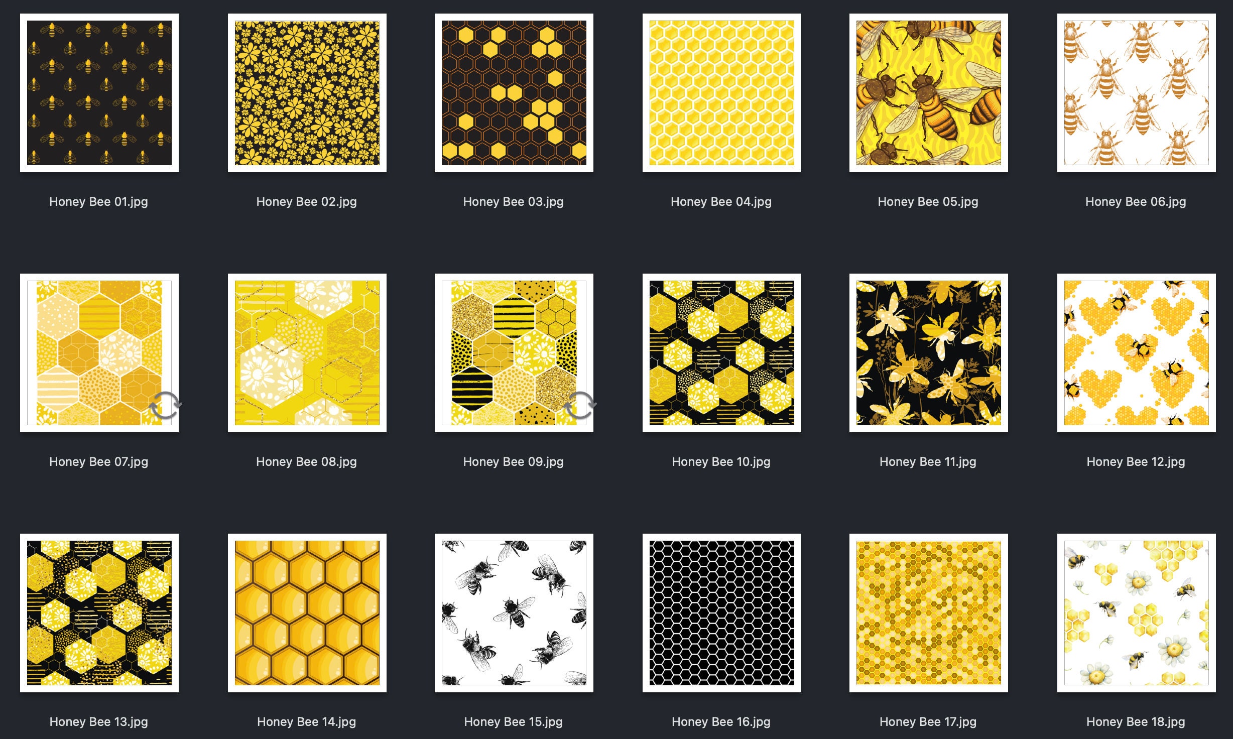 Seamless Honey Bee Digital Paper Gold Black Bee Backgrounds - Etsy