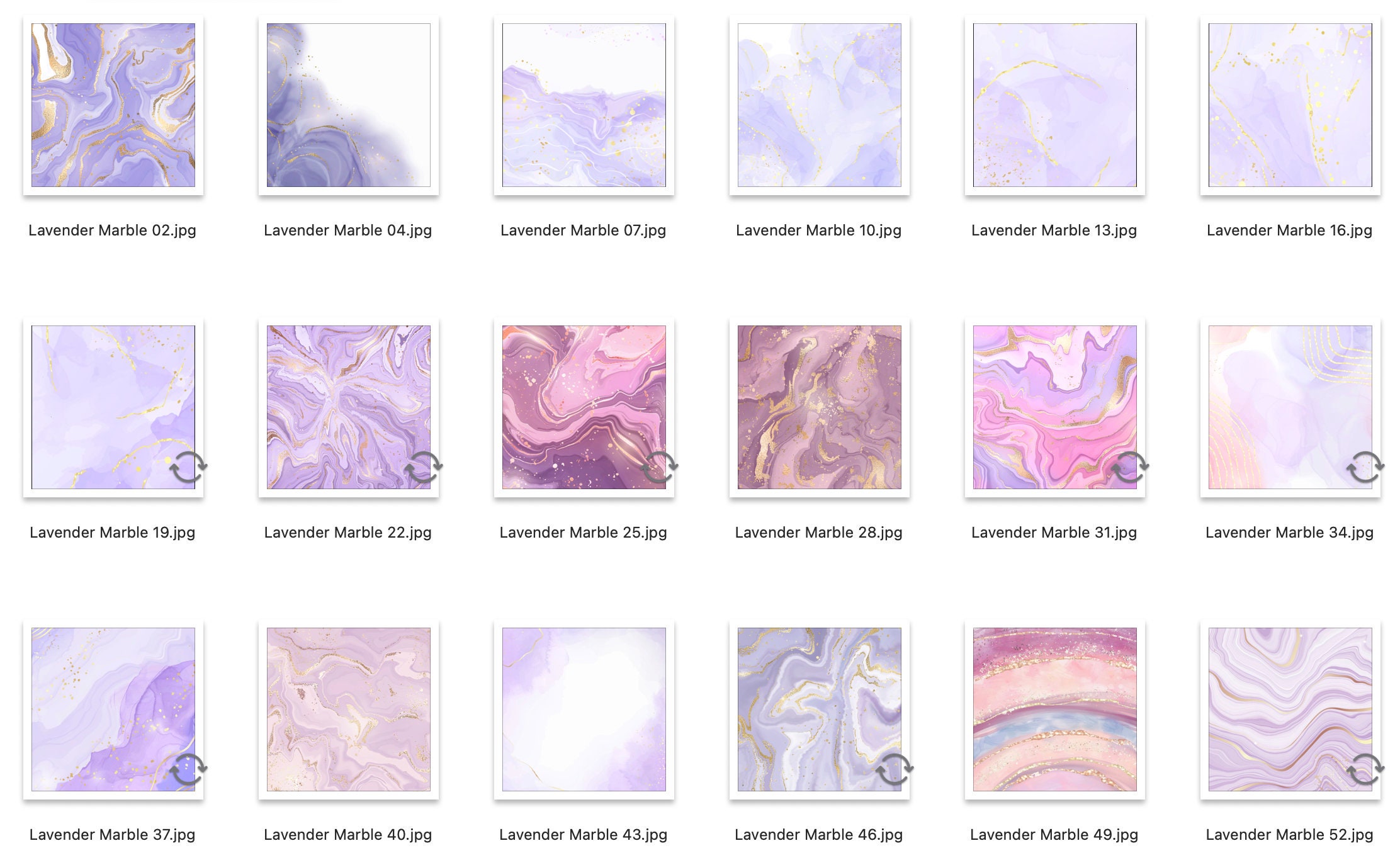 Seamless Lavender Gold Marble Digital Paper, Marble Background Textures ...