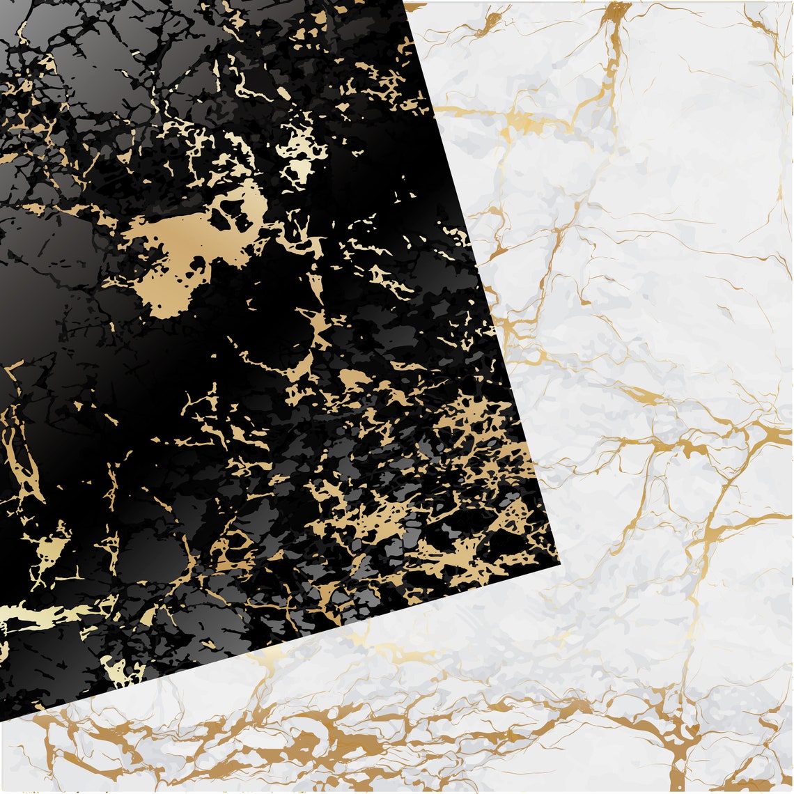 Seamless Gold Marble Digital Paper, Marble Background Textures Black ...