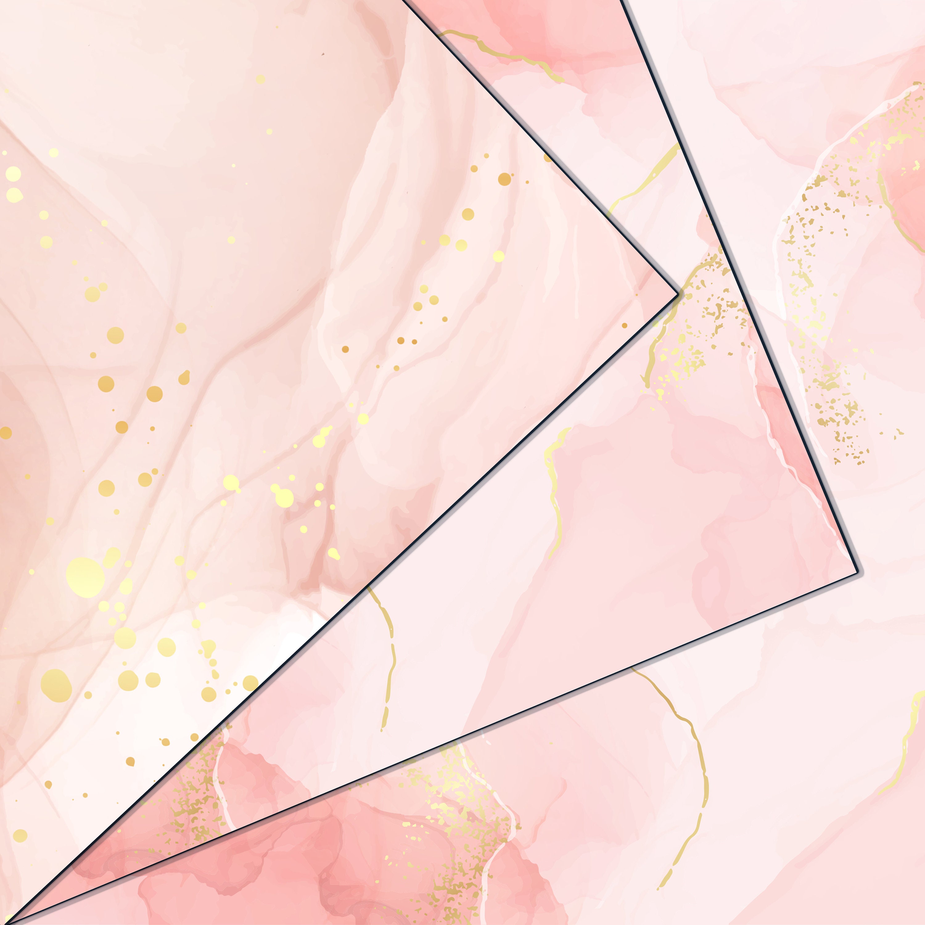 Seamless Rose Pink Gold Marble Digital Paper, Marble Background ...