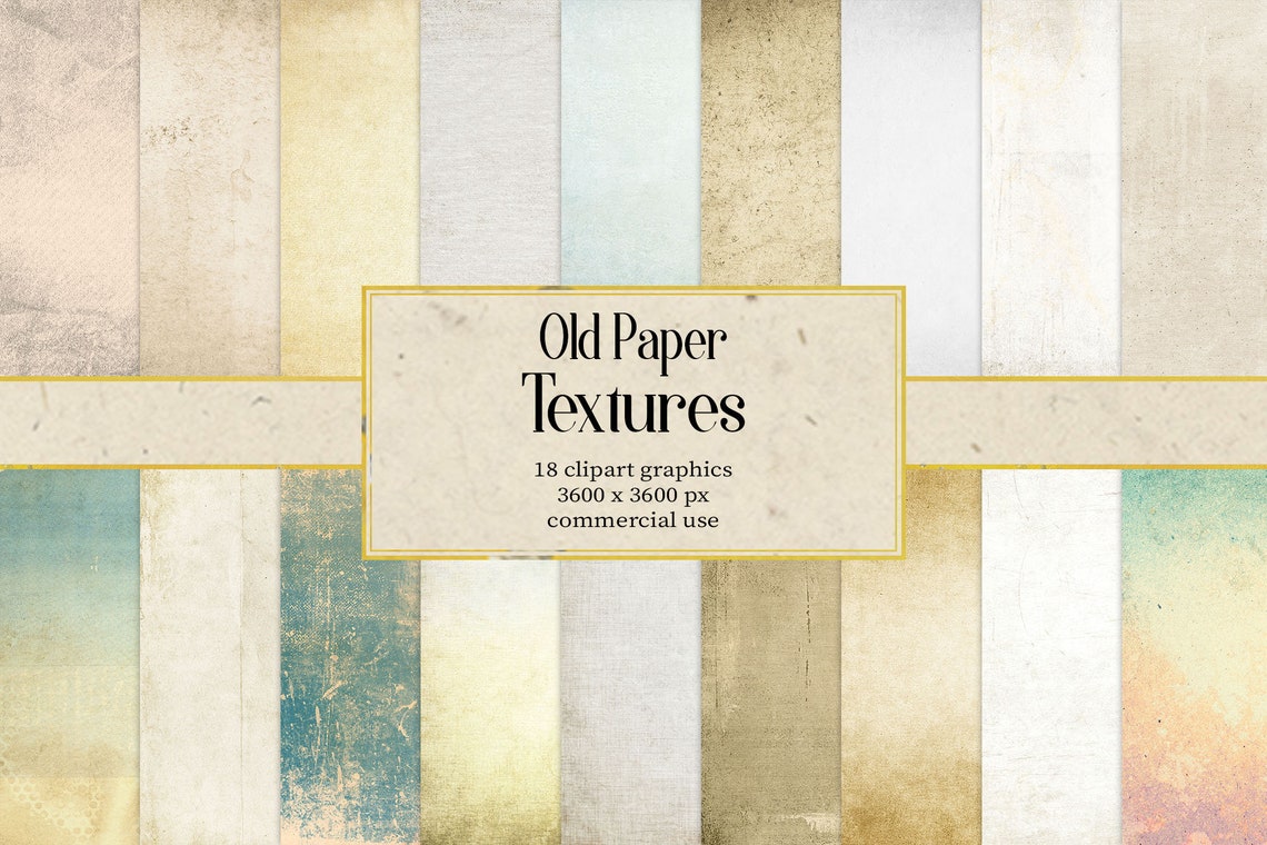 Old Paper Textures Digital Paper, Scrapbook Paper for Wedding ...