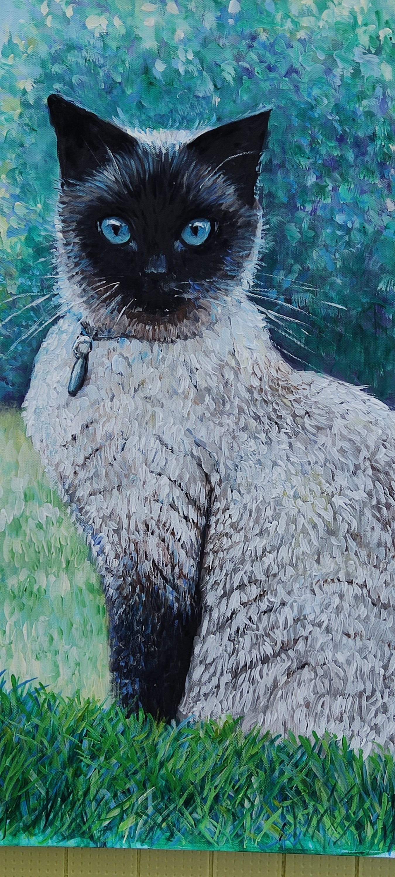 Original Siamese Cat Wall Art Handcrafted Oil Painting for - Etsy