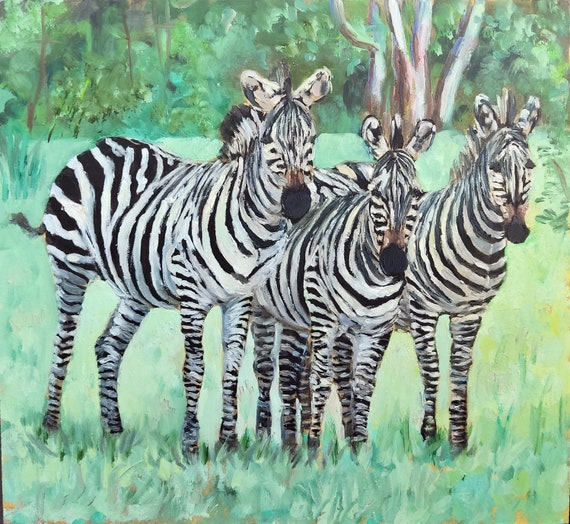 Zebra Oil Painting