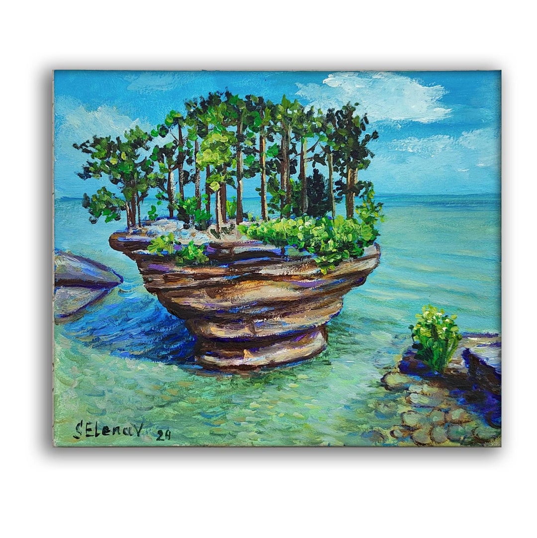 Pictured Rocks National Lakeshore Artwork Lake Michigan Realistic ...