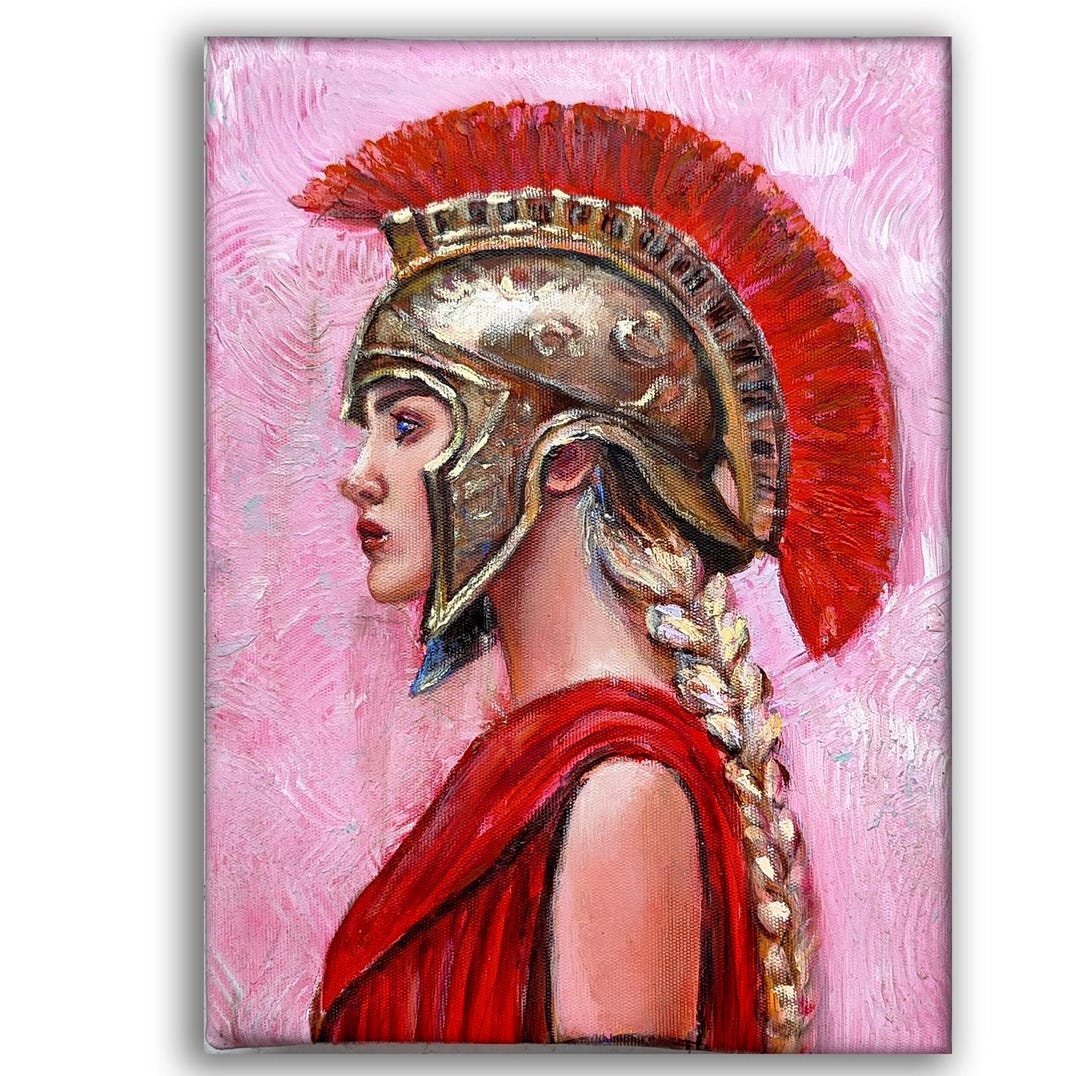 Spartan Beautiful Girl Paintings Stunning Woman Warrior Portrait ...