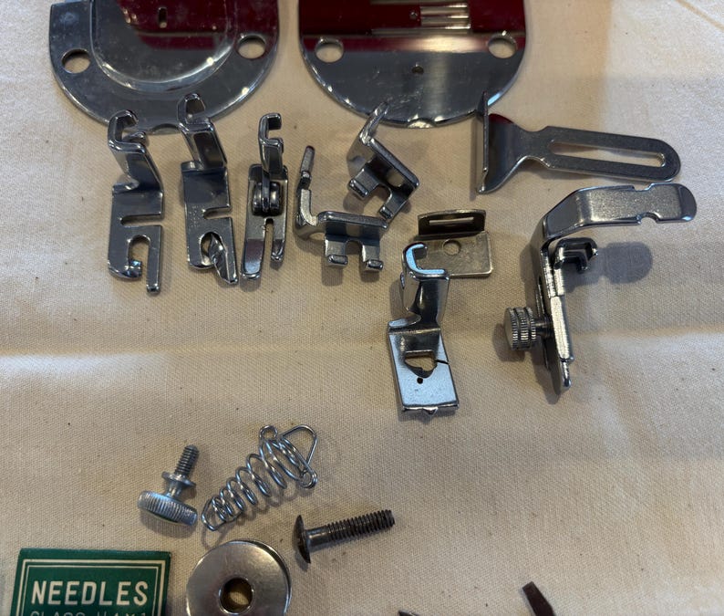 Vintage Brother Sewing Machine Accessories: Feet, Oil Can, Tin - Etsy