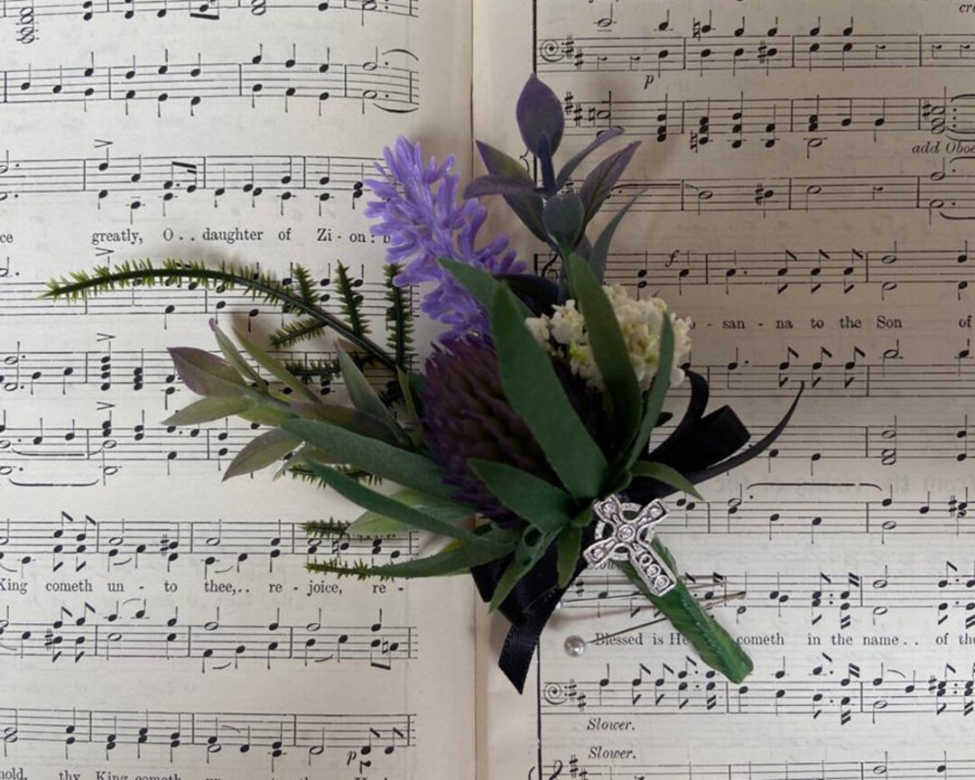 Gents Faux Thistle Purple Teasel Cone Flower Buttonhole cross - Etsy UK