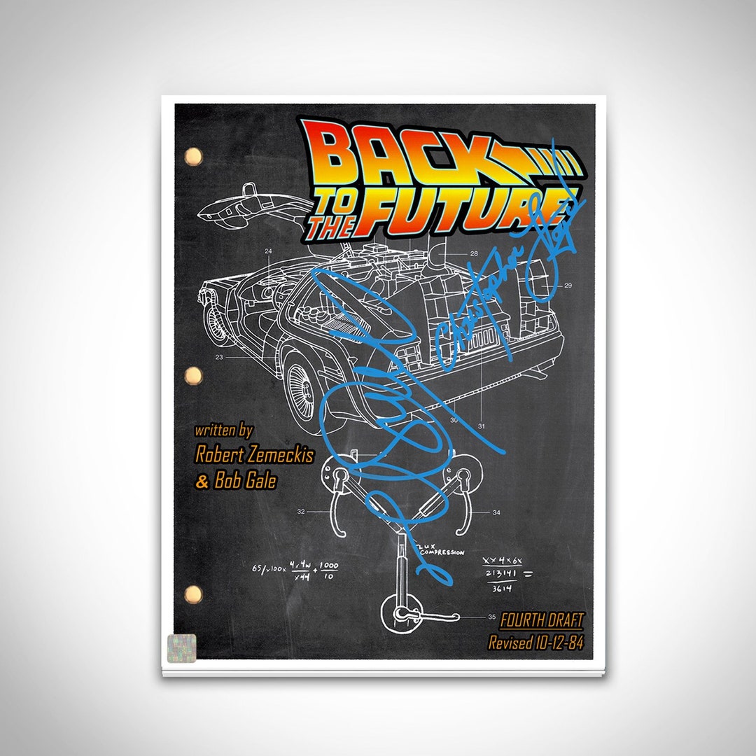 Back to the Future Movie Script Limited Signature Edition - Etsy