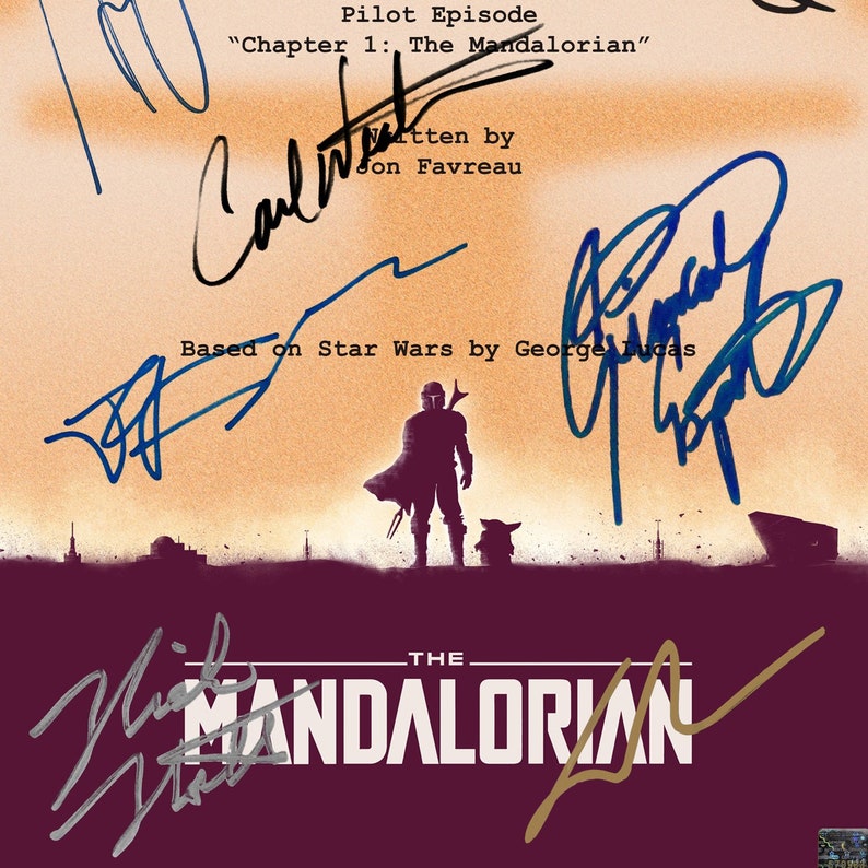 Le Mandalorian Script Limited Signature Edition Studio cadre - Etsy France