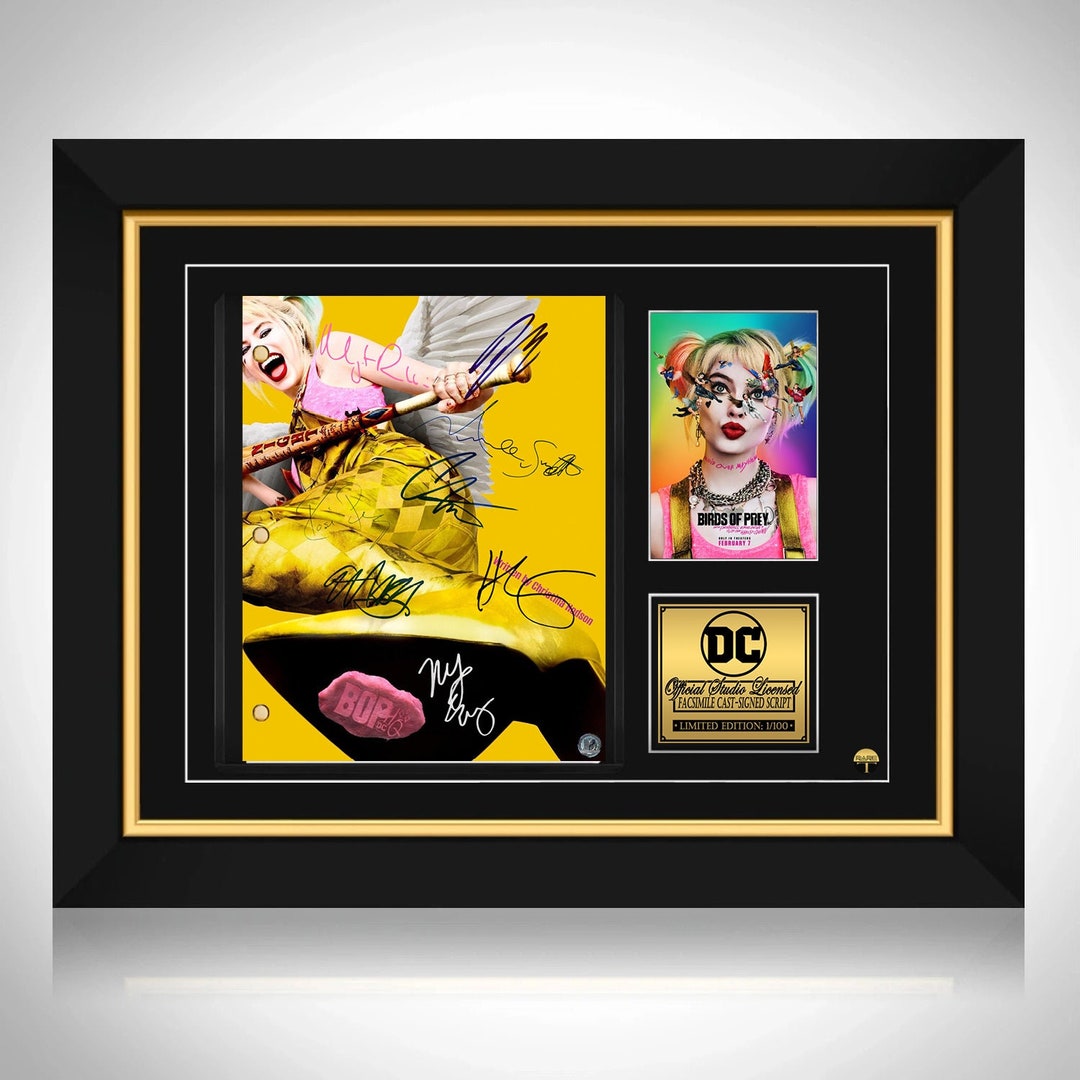Birds of Prey Script Limited Signature Edition Custom Frame - Etsy