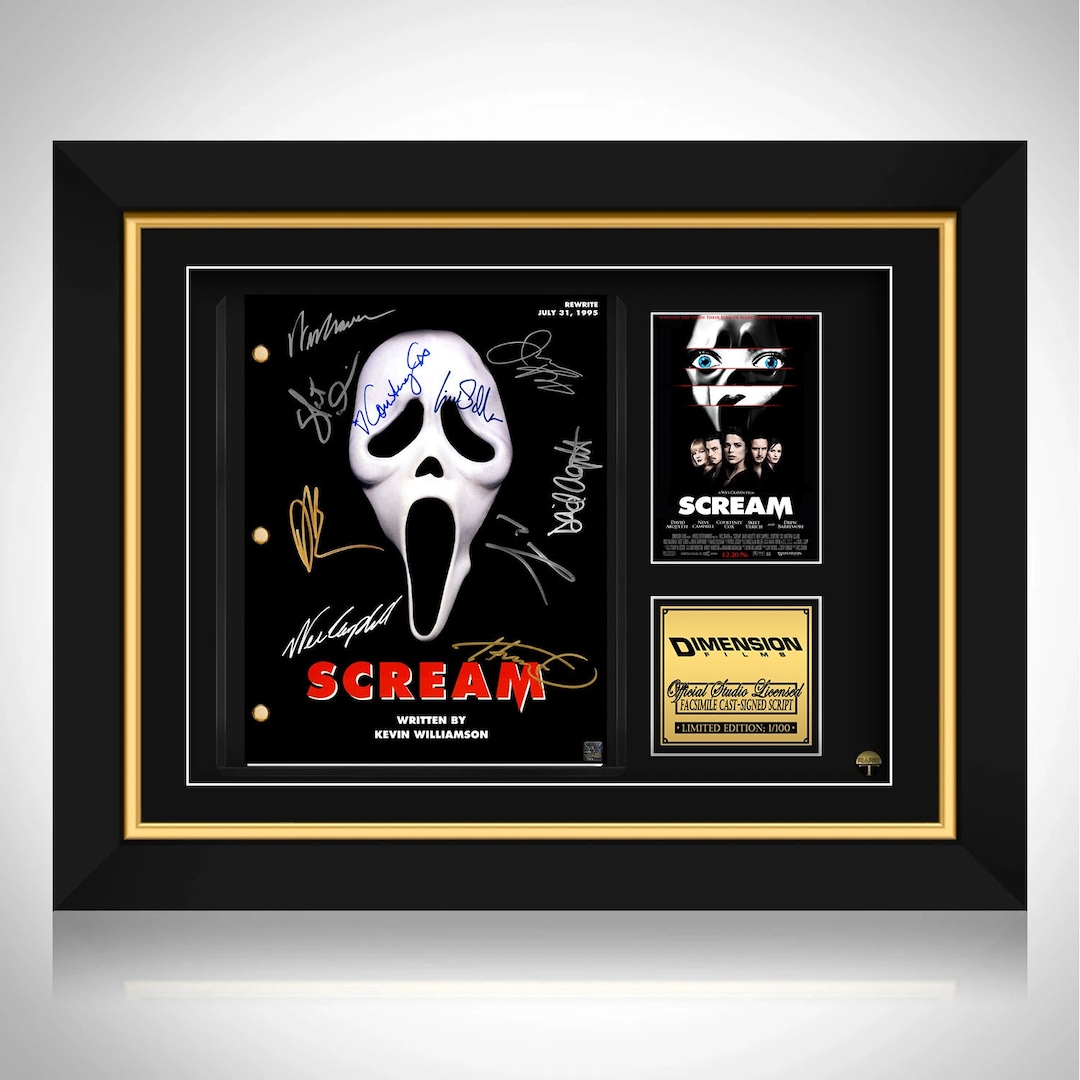 Scream Movie Script Limited Signature Edition Custom Frame - Etsy UK