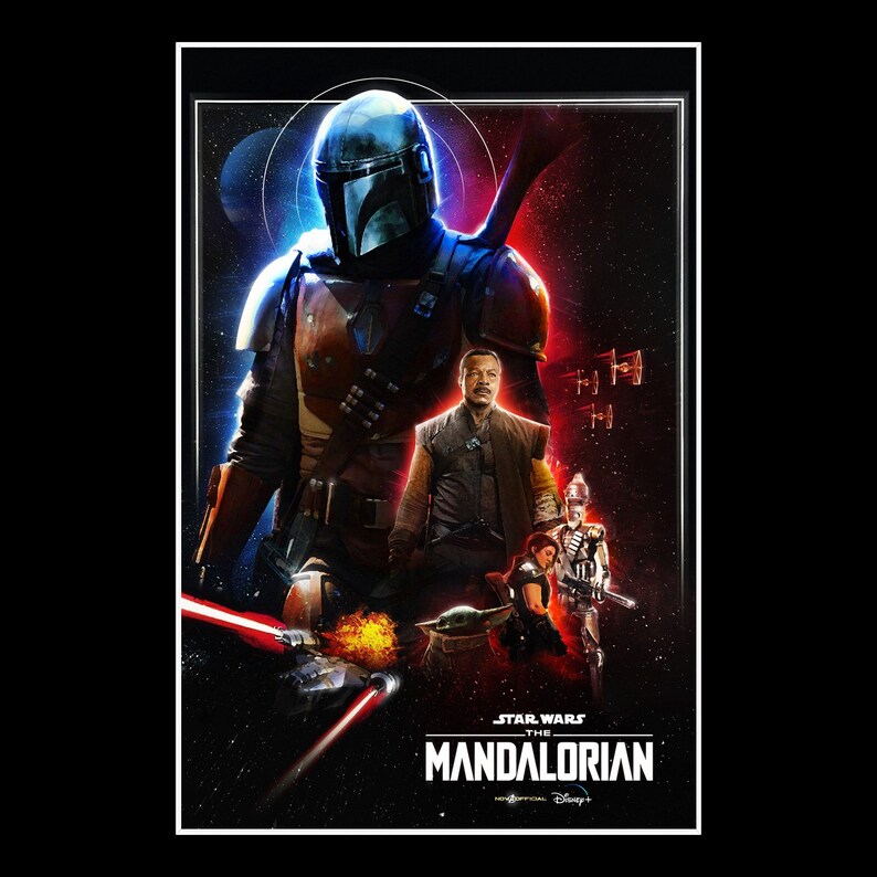 Le Mandalorian Script Limited Signature Edition Studio cadre - Etsy France