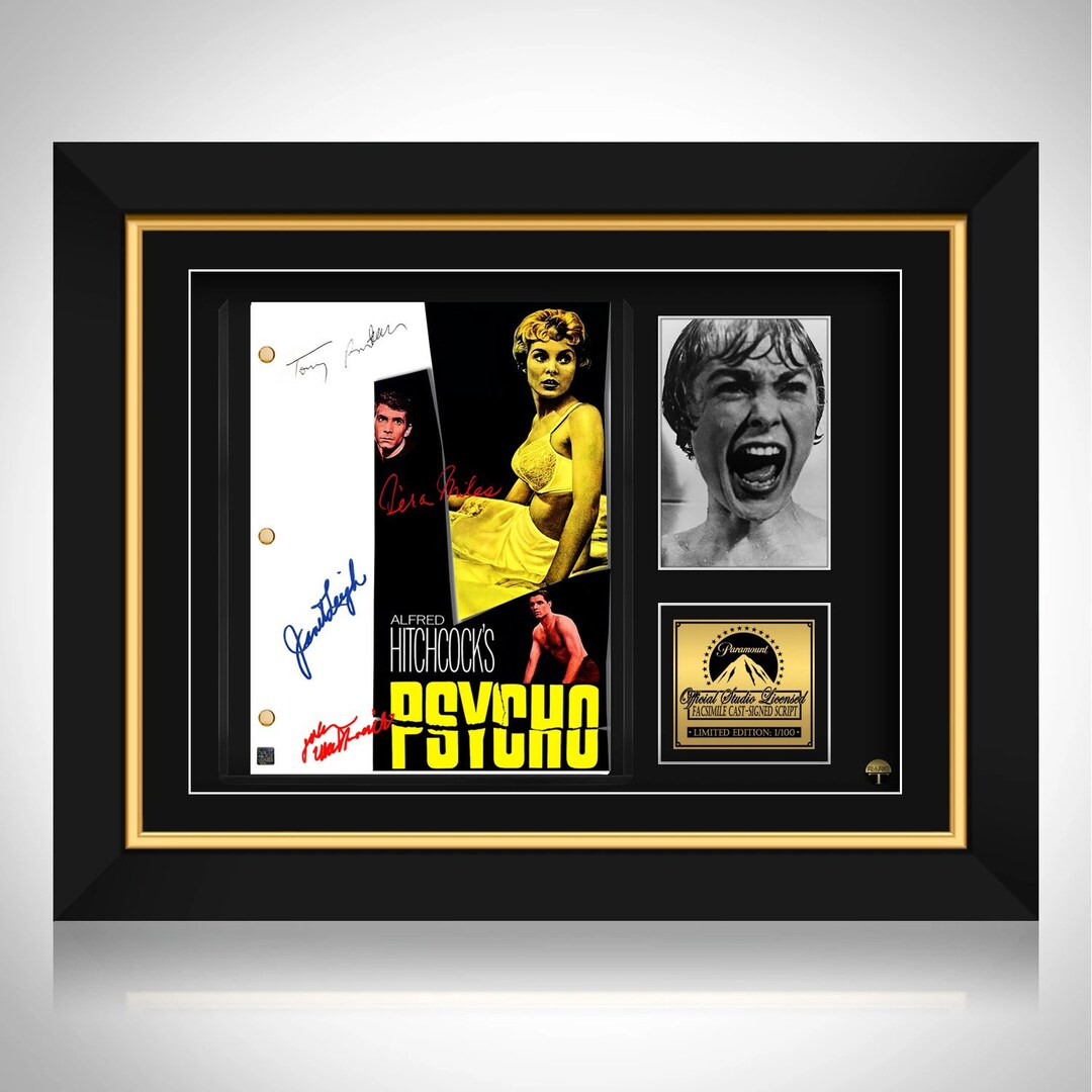 Psycho Script Limited Signature Edition Studio Licensed Custom Frame - Etsy