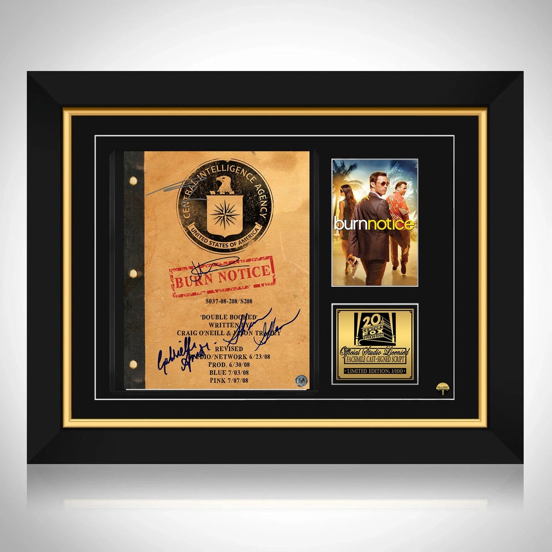 Burn Notice Script Limited Signature Edition Custom Frame - Etsy