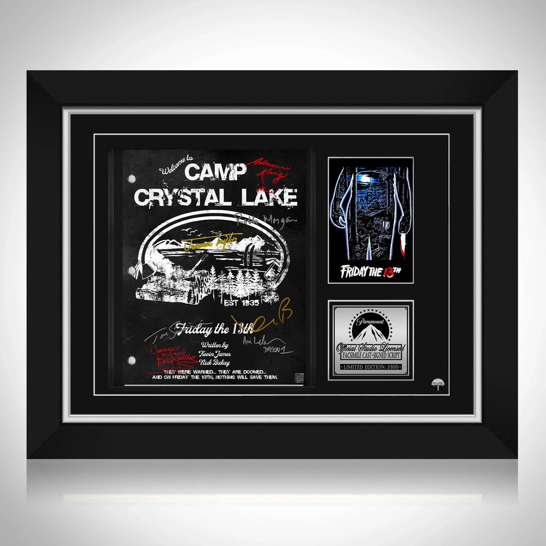Friday the 13th 1980 Script Limited Signature Edition Custom Frame - Etsy