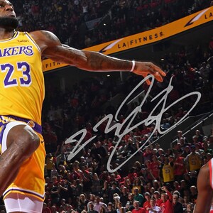 Lebron James Los Angeles Lakers Slam Dunk Photo Limited Signature ...