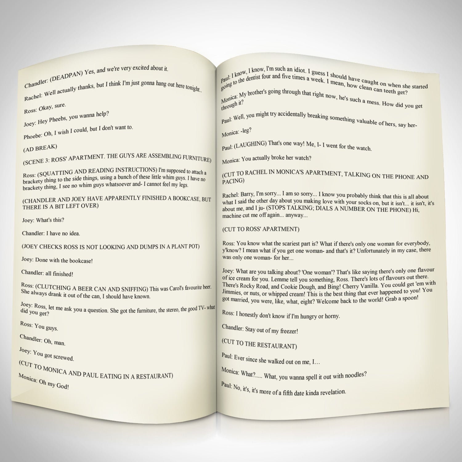 Friends TV Show Purple Script Limited Signature Edition Studio - Etsy