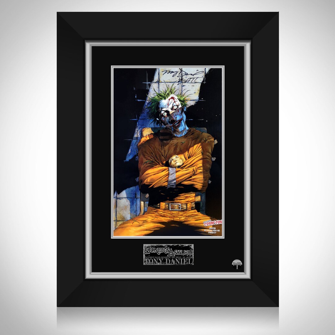 The Joker 'joker in Asylum' Hand-signed Artwork Print - Etsy