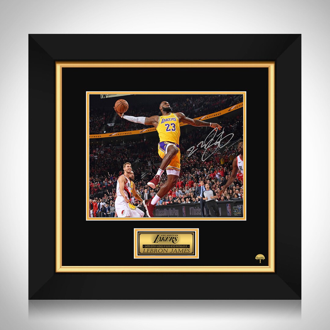 Lebron James Los Angeles Lakers Slam Dunk Photo Limited Signature ...