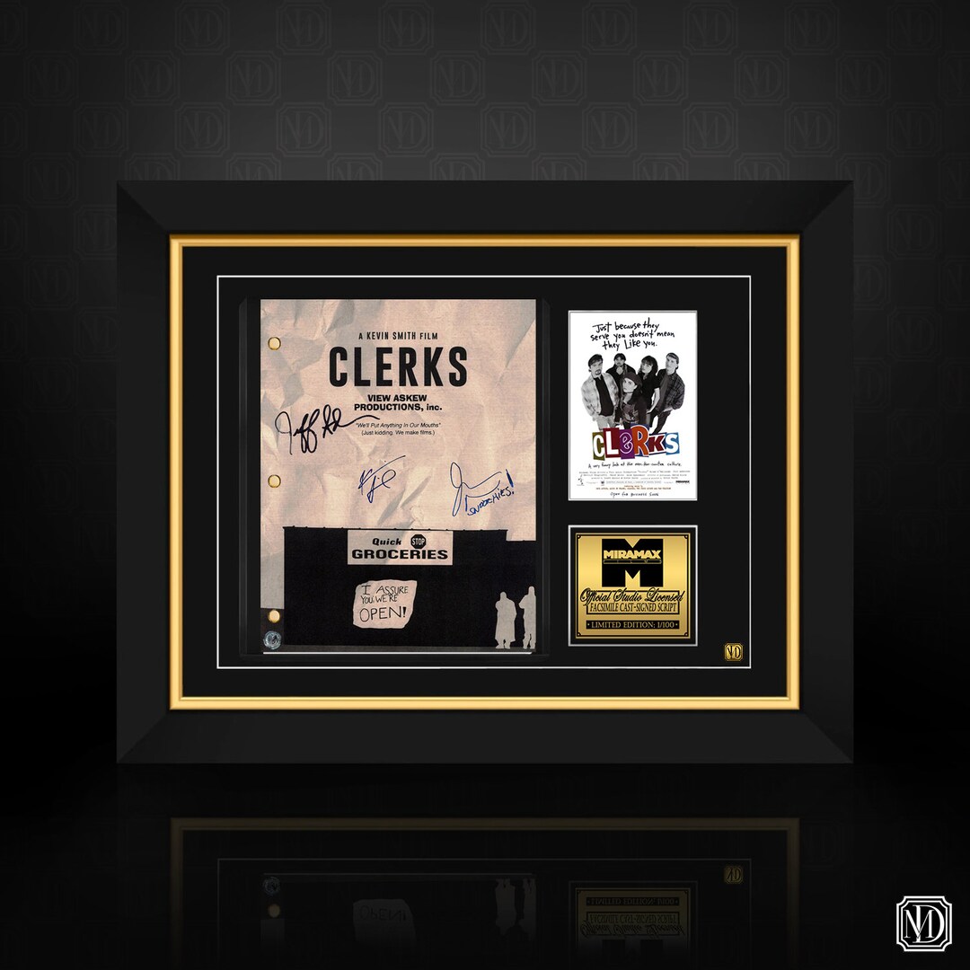 Clerks Movie Script Limited Signature Edition Custom Frame - Etsy