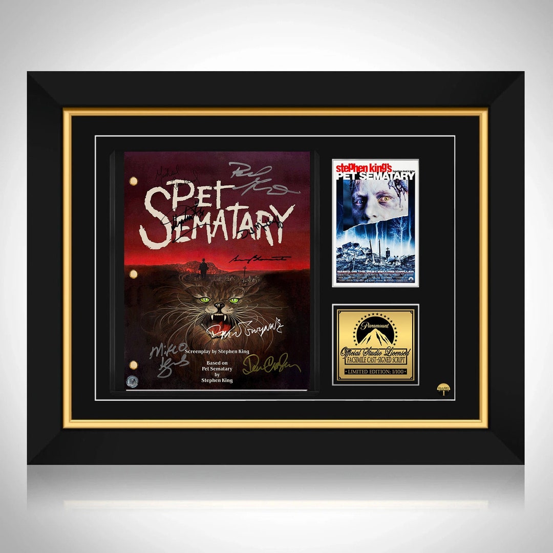 Pet Sematary 1989 Script Limited Signature Edition Custom Frame - Etsy