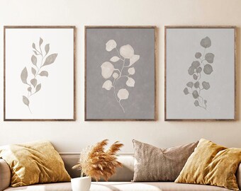 Boho Botanical Print Set of 3 Gallery Wall Art Blush Pink - Etsy