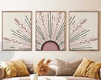 Geometric Sun Art - Etsy