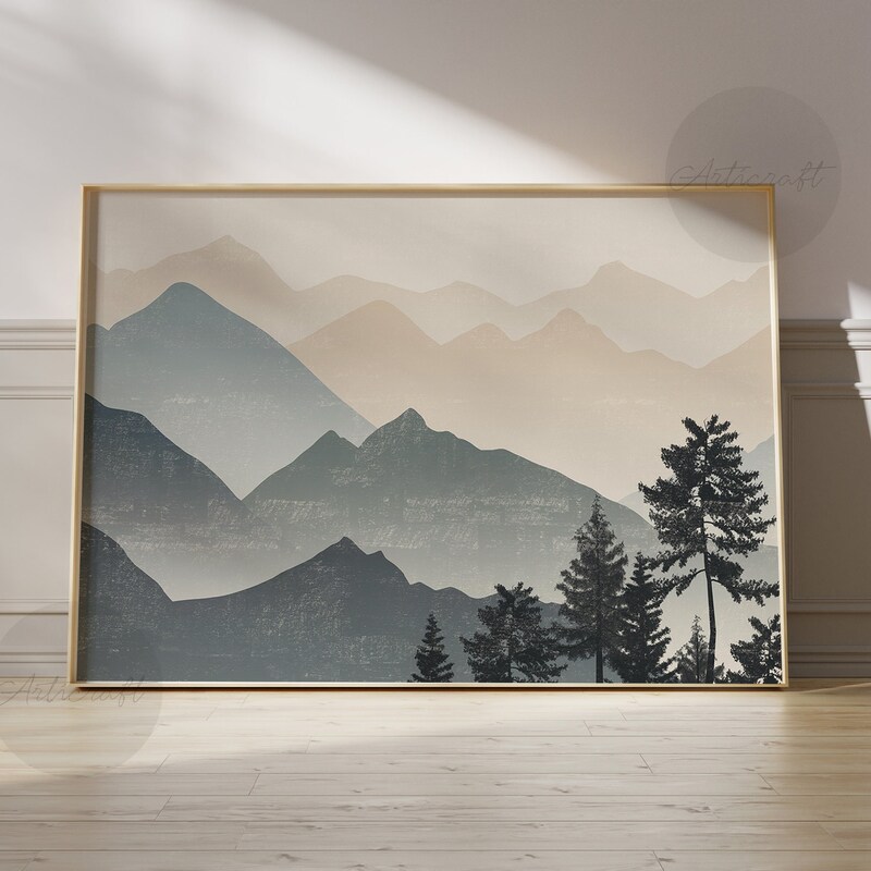 Mountain Print - Etsy