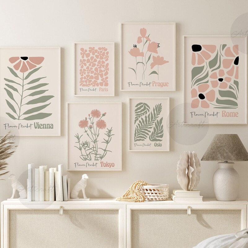 Pink Boho Wall Art - Etsy