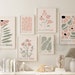 Boho Botanical Print Set of 6, Blush Pink and Sage Green Wall Art ...