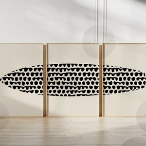 Surfboard Print Set of 3, Beach Wall Art, Black Beige Neutral Surf ...