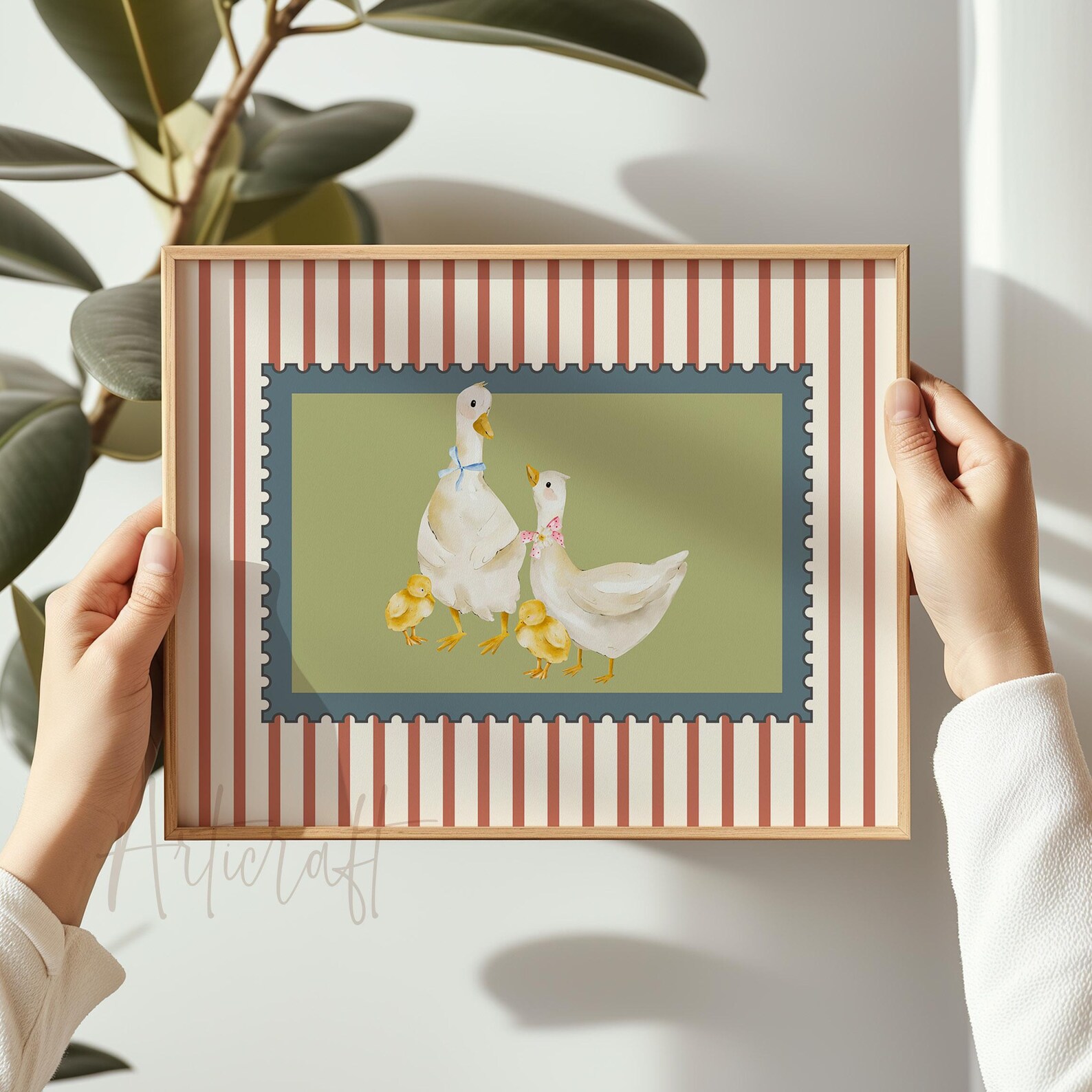 Family of Ducks Printable Poster, Mom, Dad and Baby Geese Nursery ...