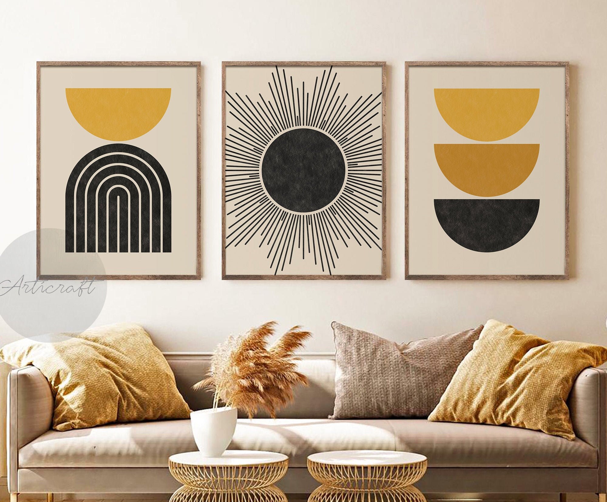 Mid Century Modern Art Print Set Of Abstract Geometric Sweden Mid Century Modern Art Print Set Of Abstract Geometric Sweden
